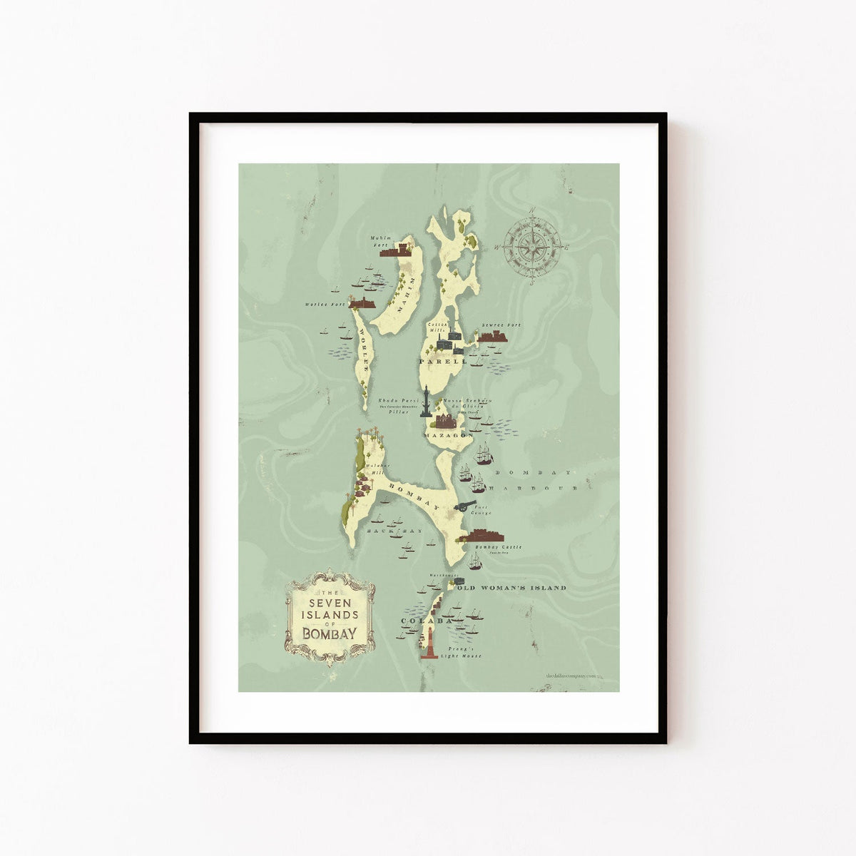 Buy BOMBAY MAP India Travel Poster Online at Best Price – Dessine Art