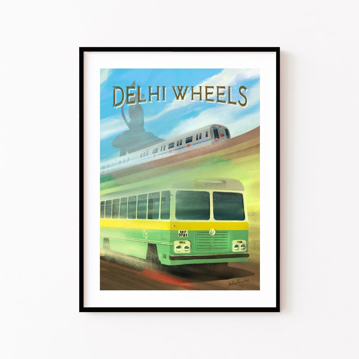 Buy METRO DTC BUS Delhi India Travel Poster Online at Best Price ...