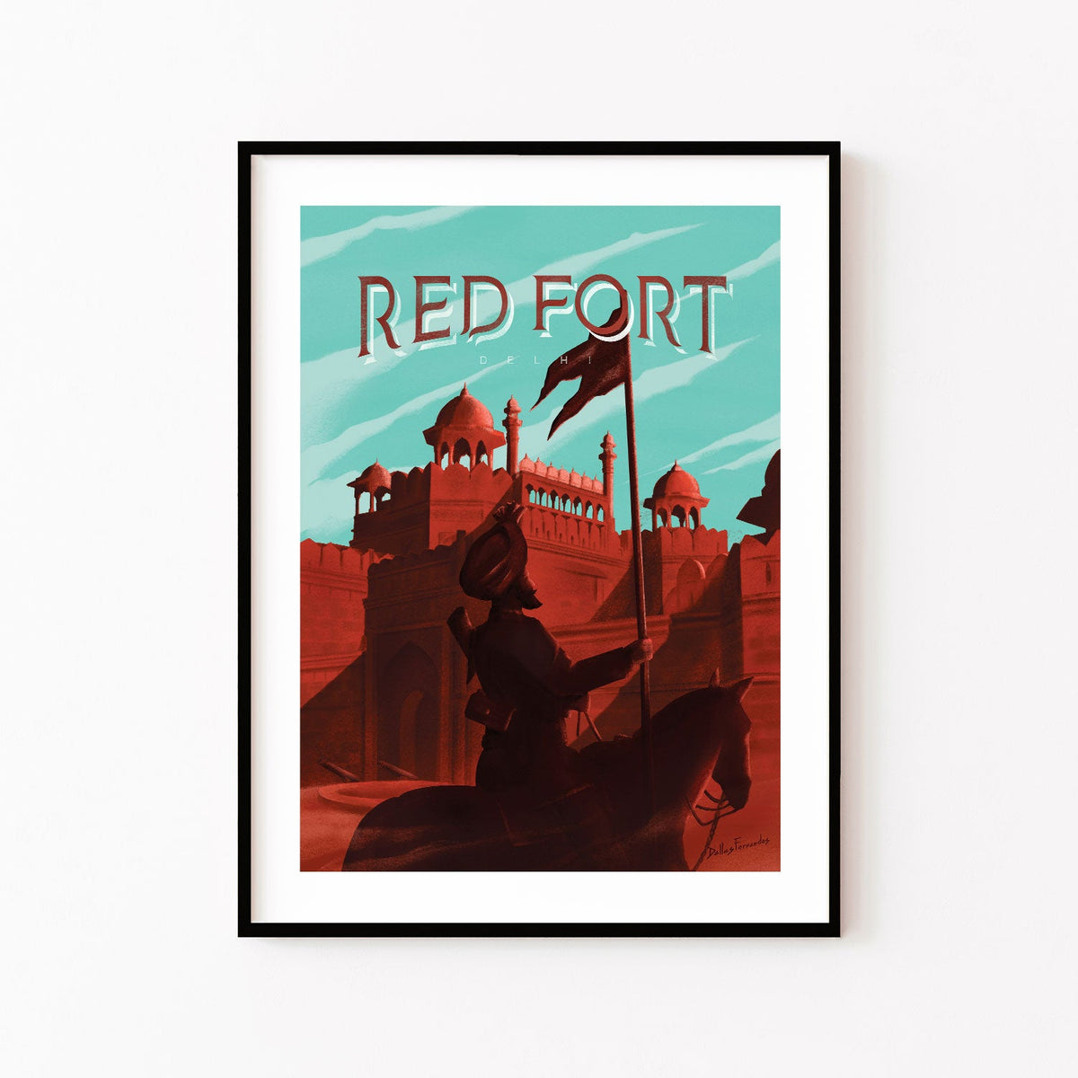 Buy RED FORT Delhi India Travel Poster Online at Best Price – Dessine Art
