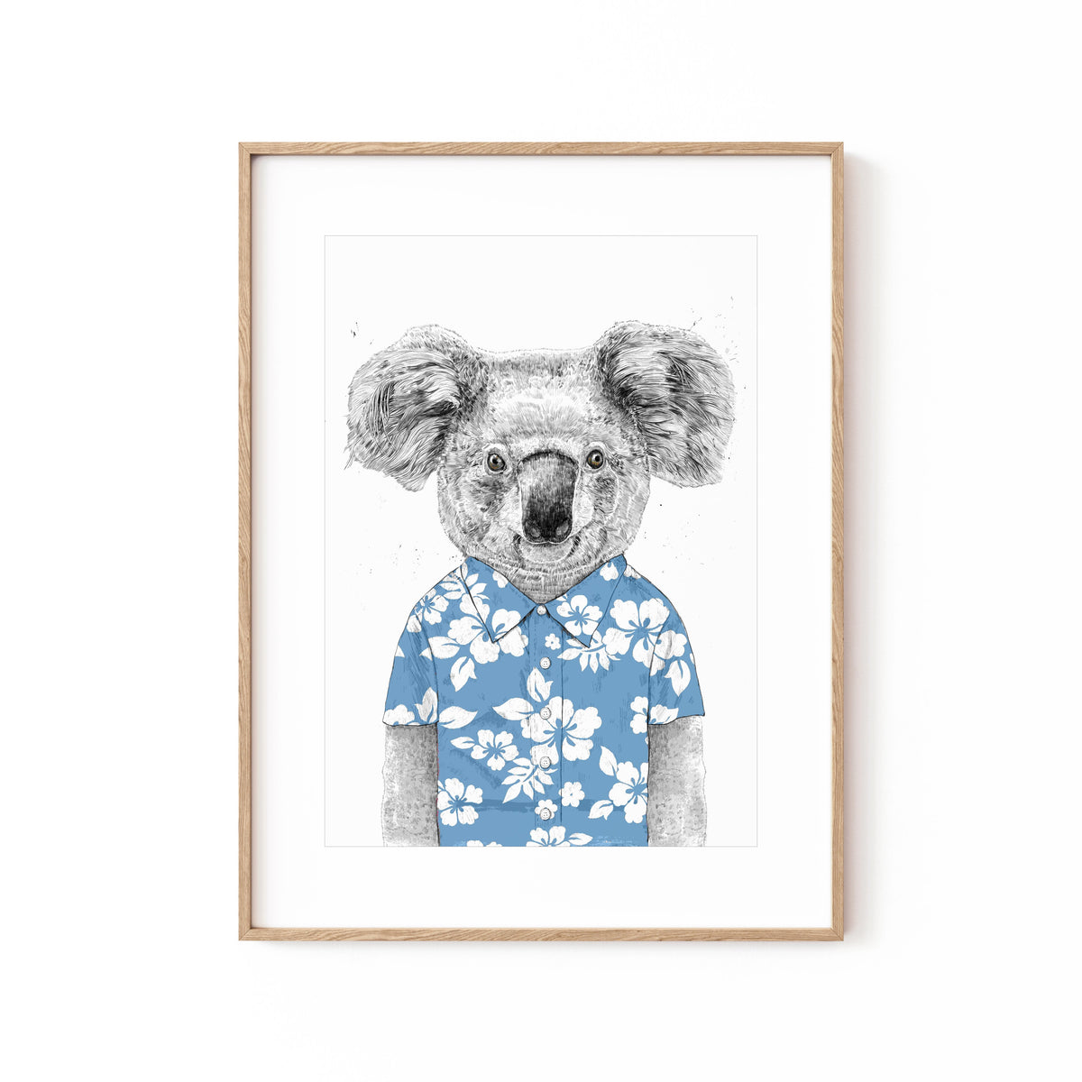 Buy Summer Koala blue Wall Art Online at Best Price – Dessine Art