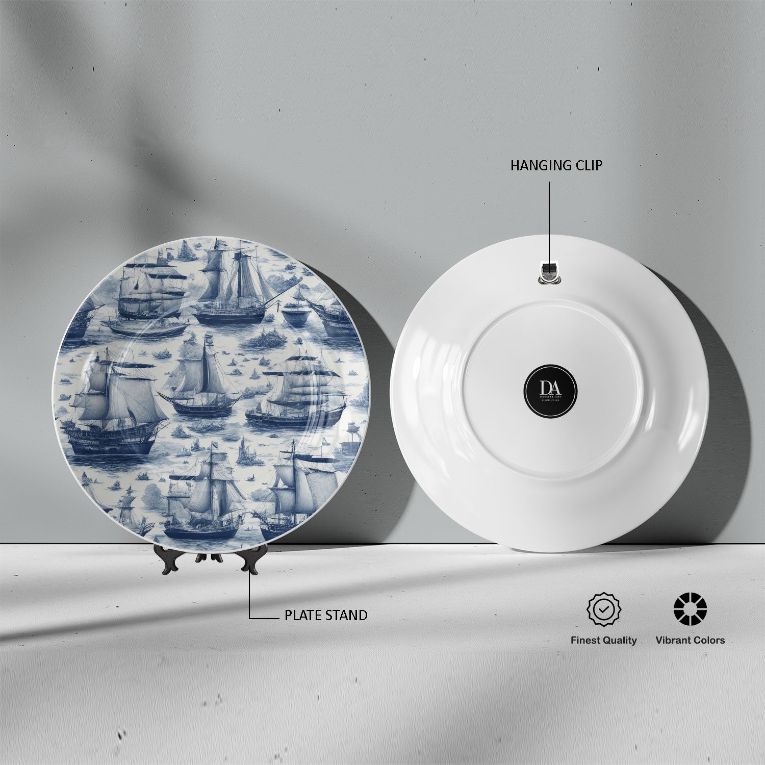 Nautical toile de jouy: Buy Premium Quality Decorative Art Plates ...