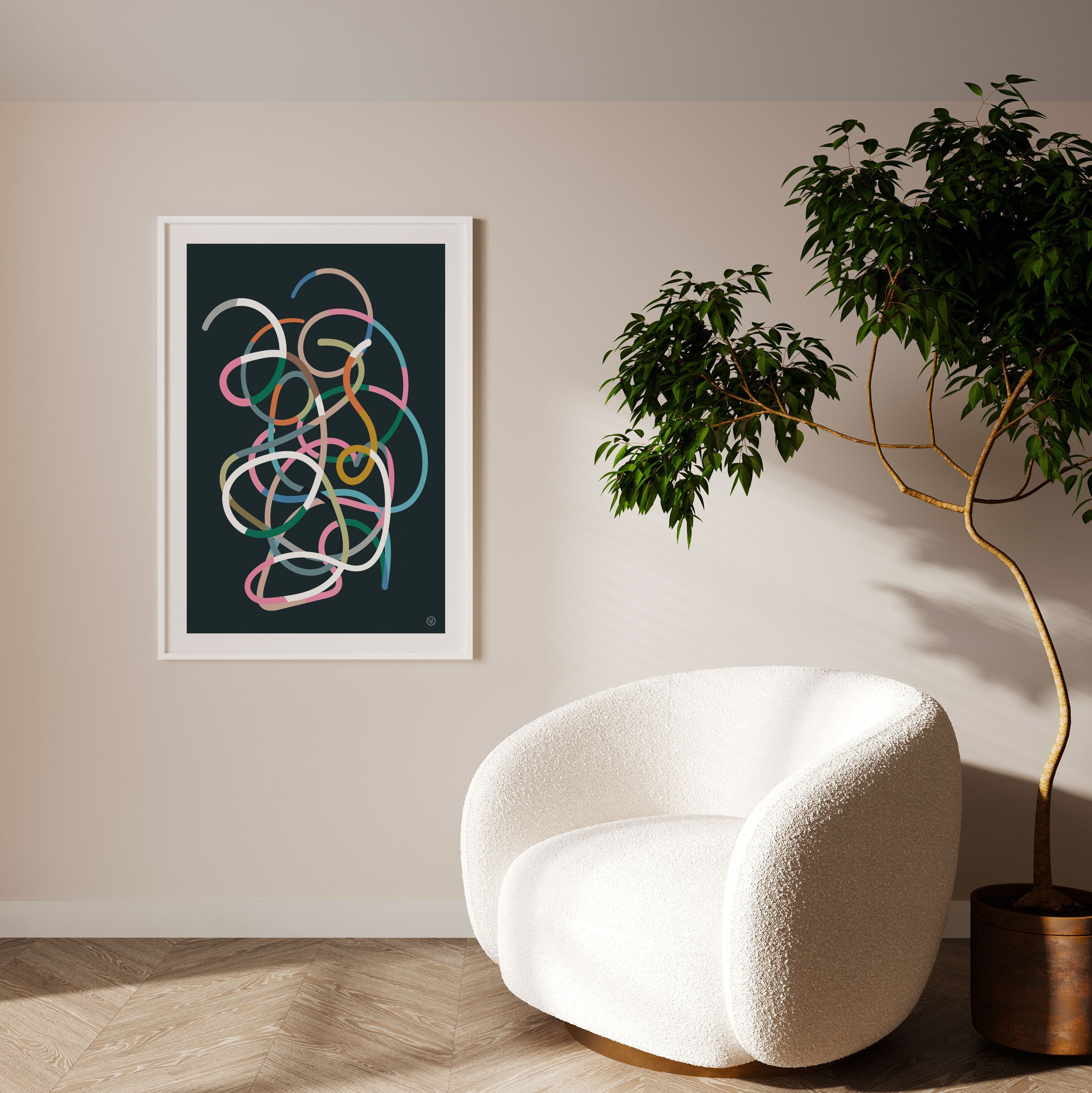 Buy Color Lines, Abstract Art, Abstract Painting Wall Art Online at ...