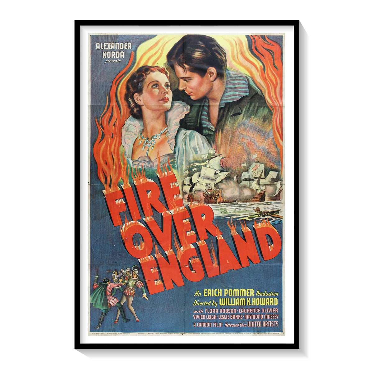 Fire Over England Old Movie Poster: Buy Movie Posters Online – Dessine Art