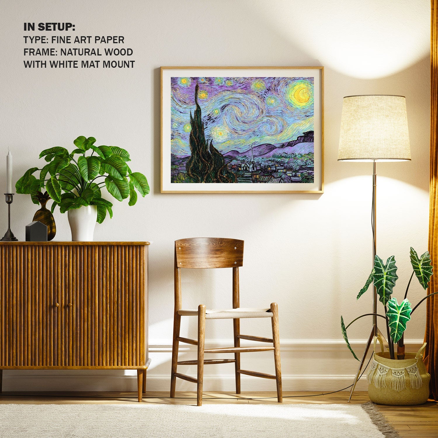 The Starry Night vintage Pop Painting & Wall Art Print by Van Gogh ...