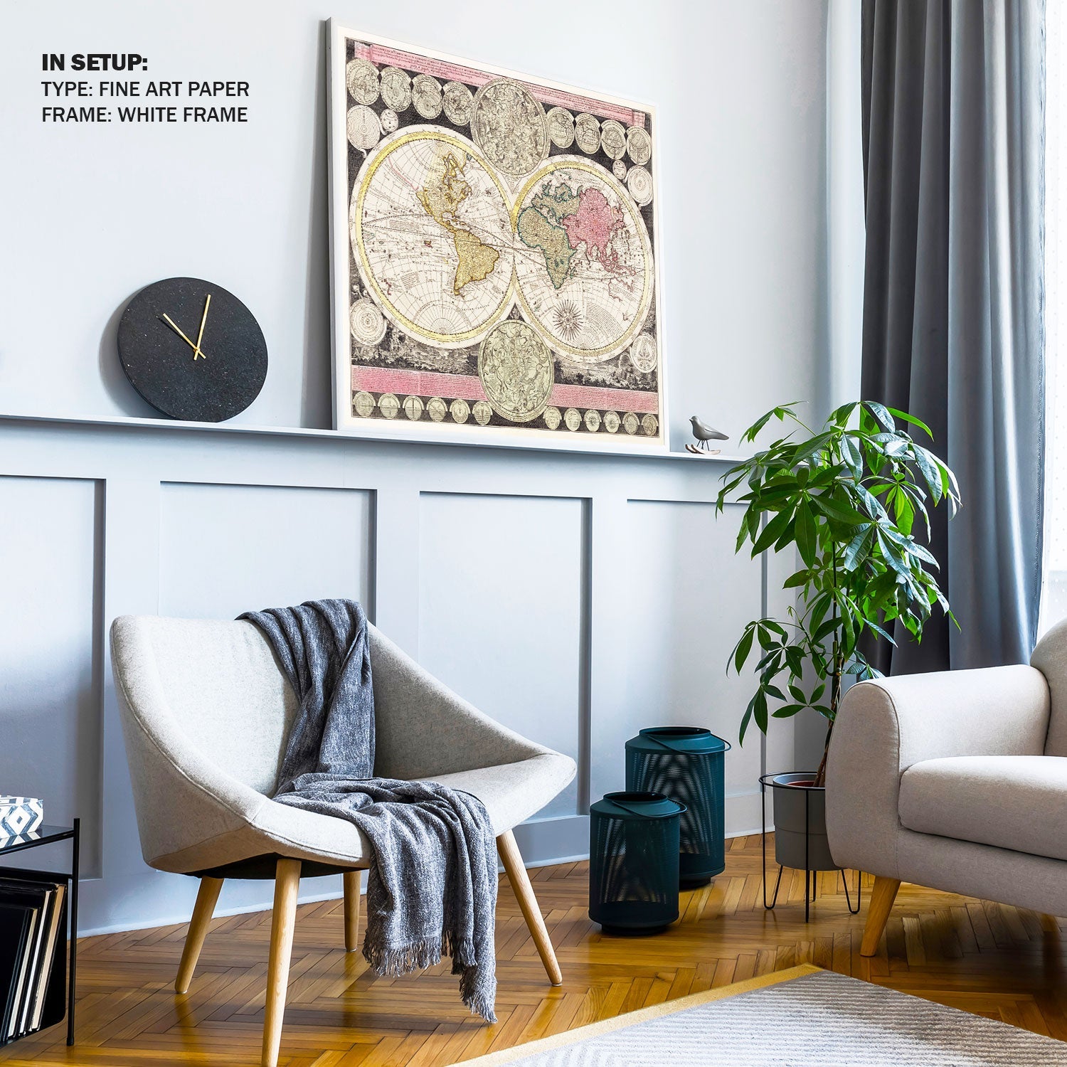 World Map Old Vintage: Buy Premium Framed Old & Modern Map Art Prints ...